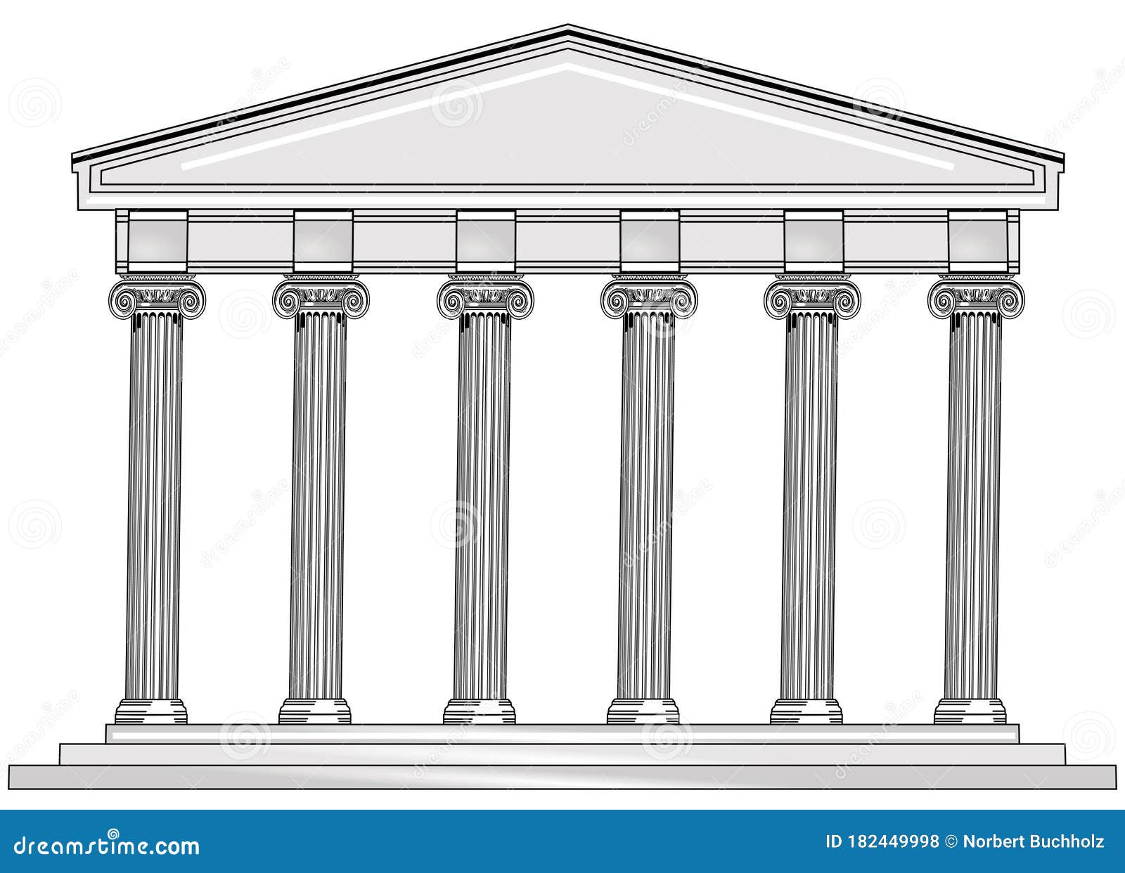 Roman Temple Icon, Cartoon Style Vector Illustration | CartoonDealer ...
