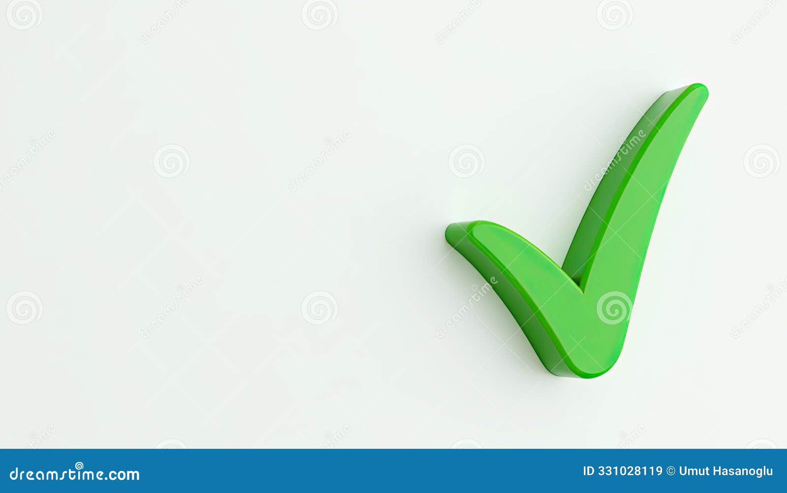 A Large Green Check Mark on a Light Background, Symbolizing Approval or ...