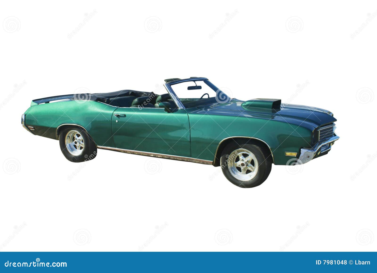 Large green convertible stock photo. Image of isolated - 7981048
