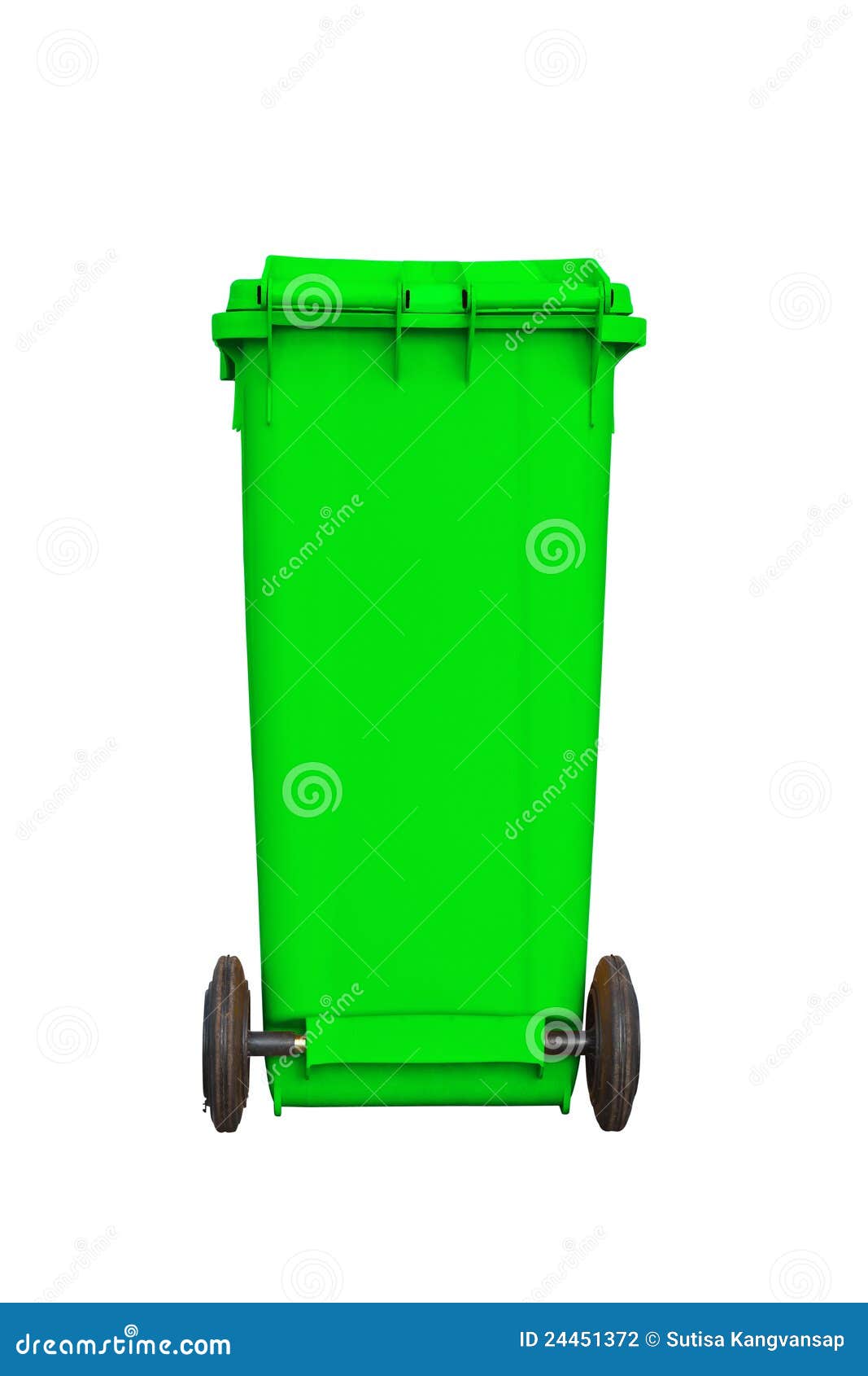 Large green garbage bin stock photo. Image of isolated - 24451372
