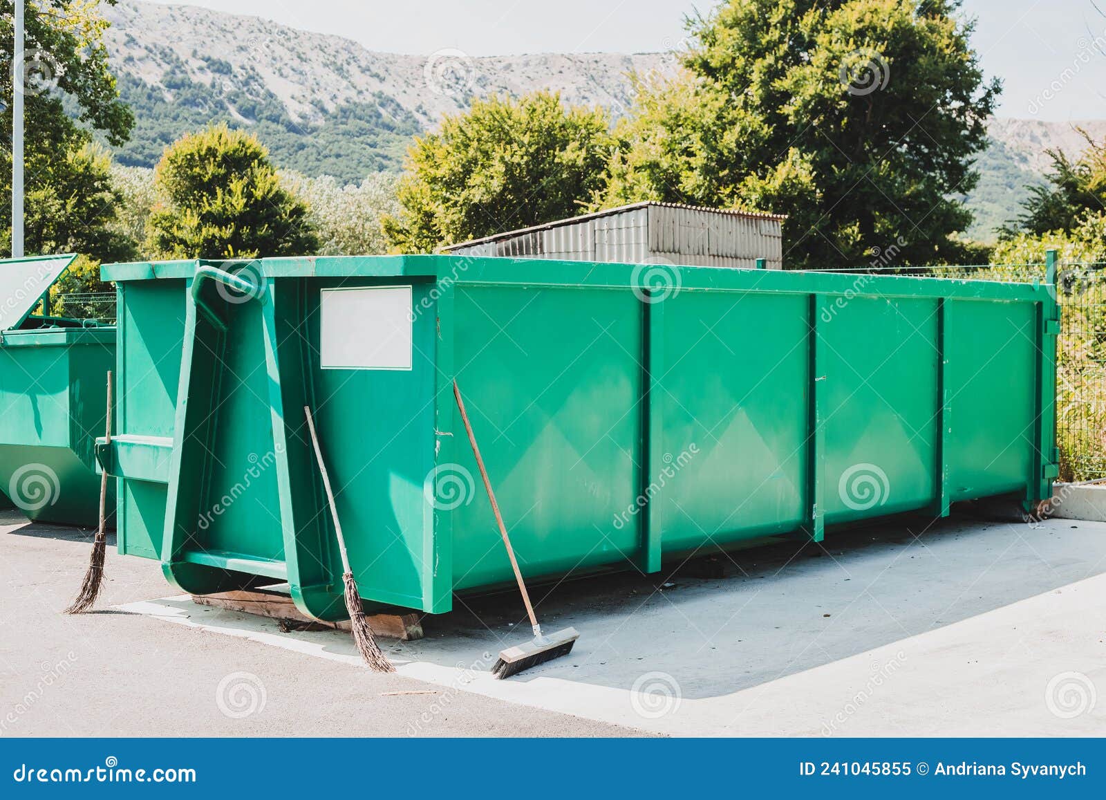 Large Waste Container at Local Sorting Station Stock Image - Image of ...