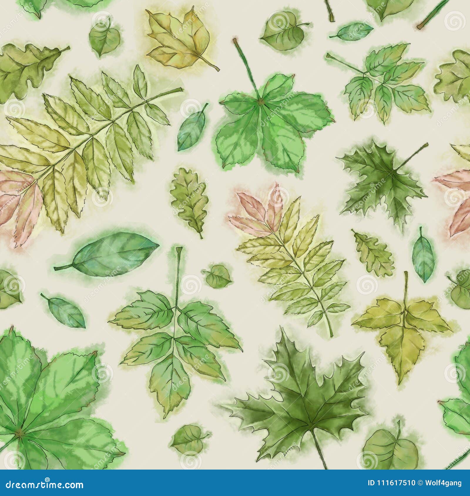 Large Green Leaf Pattern for Design, Print, Background and Textile ...