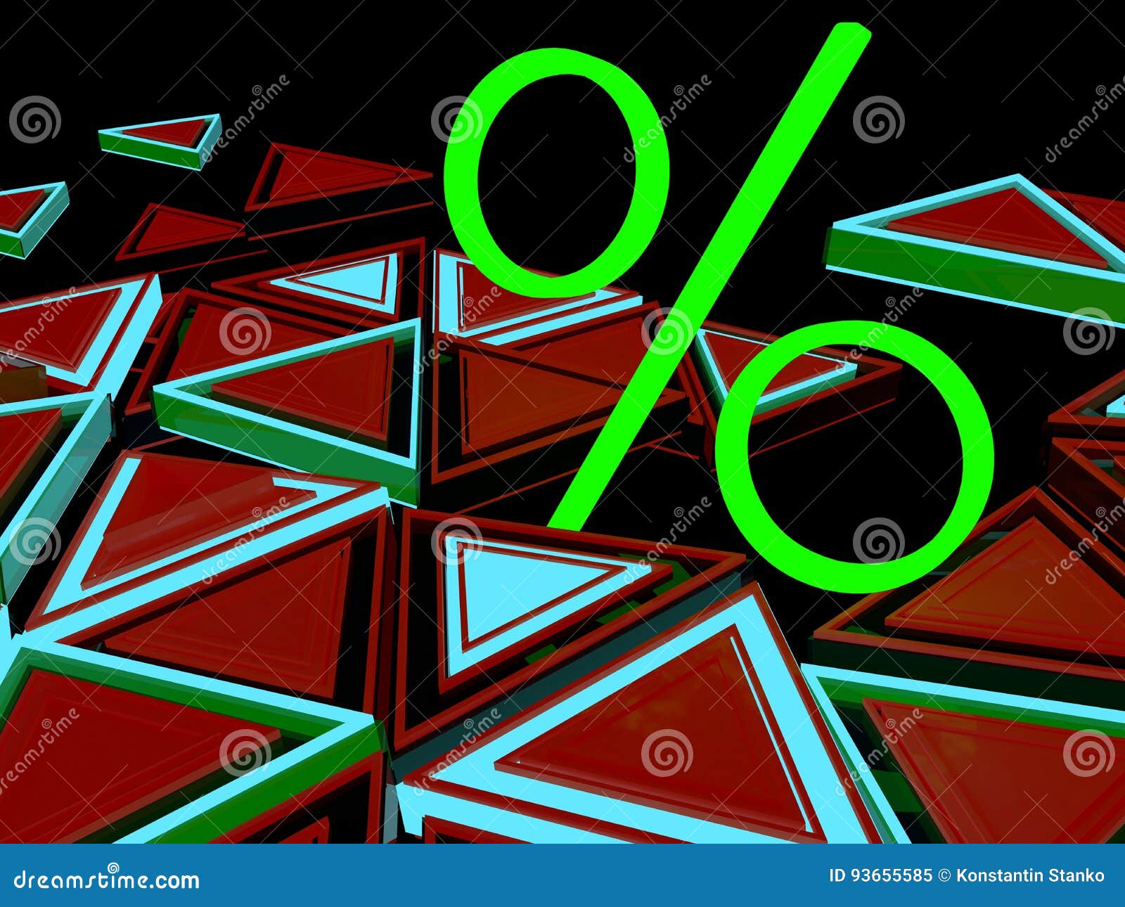 Large green percent sign stock illustration. Illustration of location ...