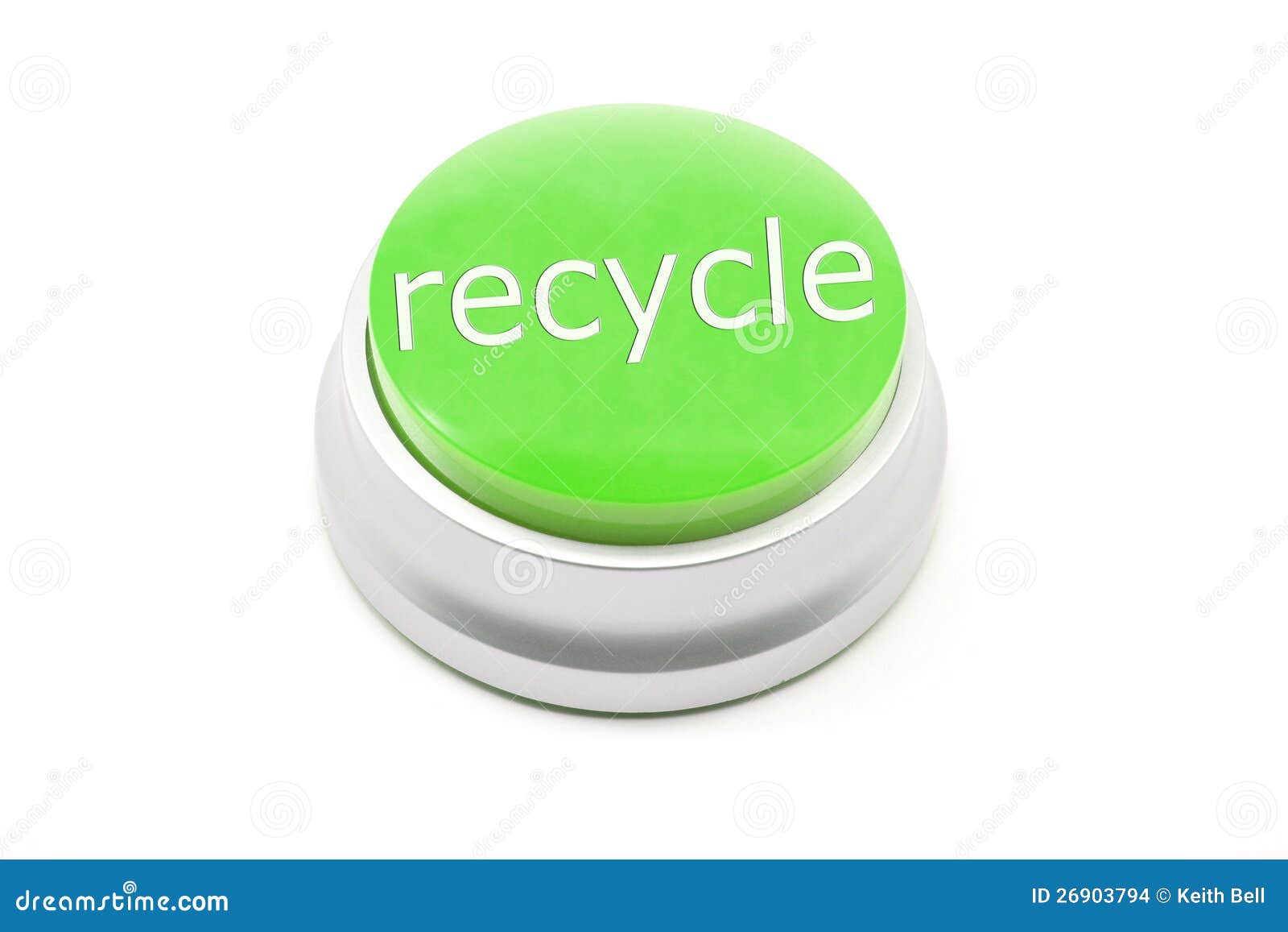 Large green Recycle button stock photo. Image of easy - 26903794