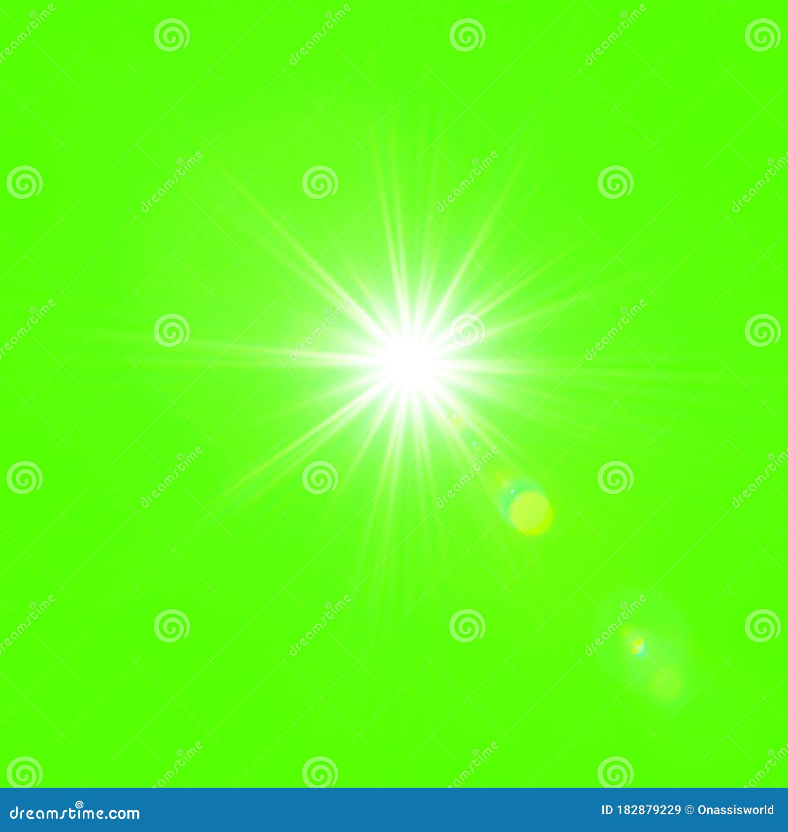 Large Green Screen Elements Sun Stars Stock Illustration - Illustration ...