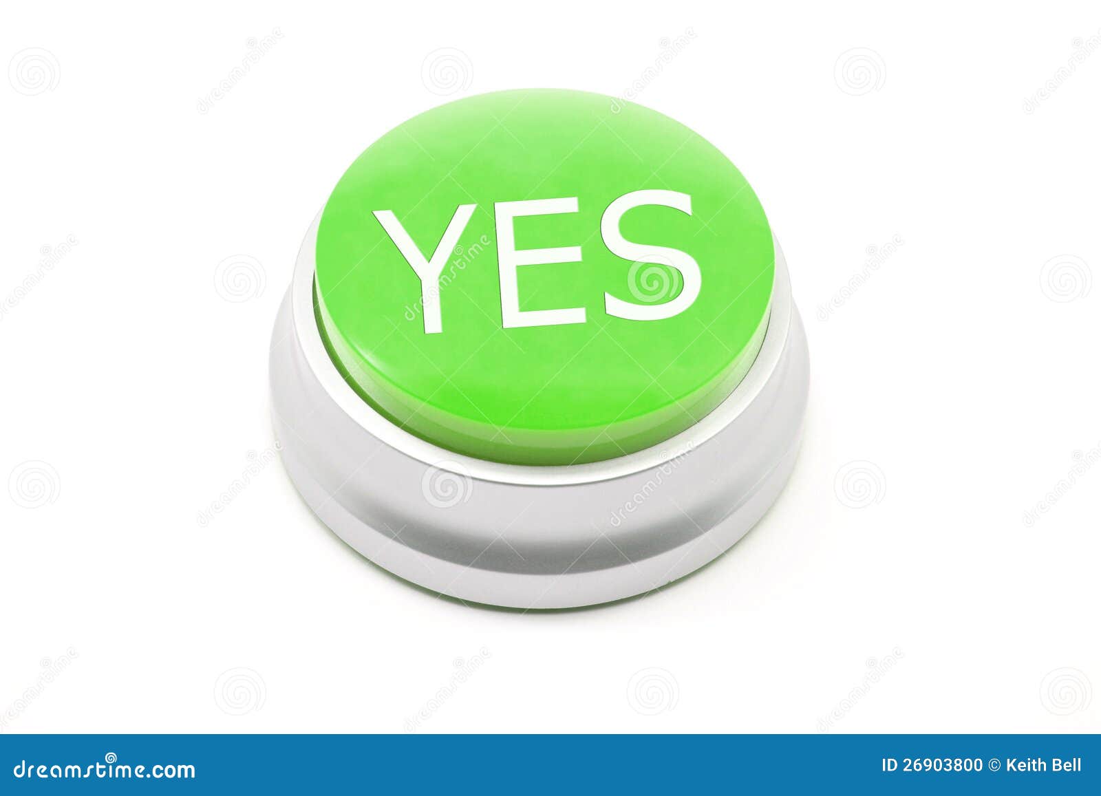 Large green YES button stock photo. Image of pushbutton - 26903800