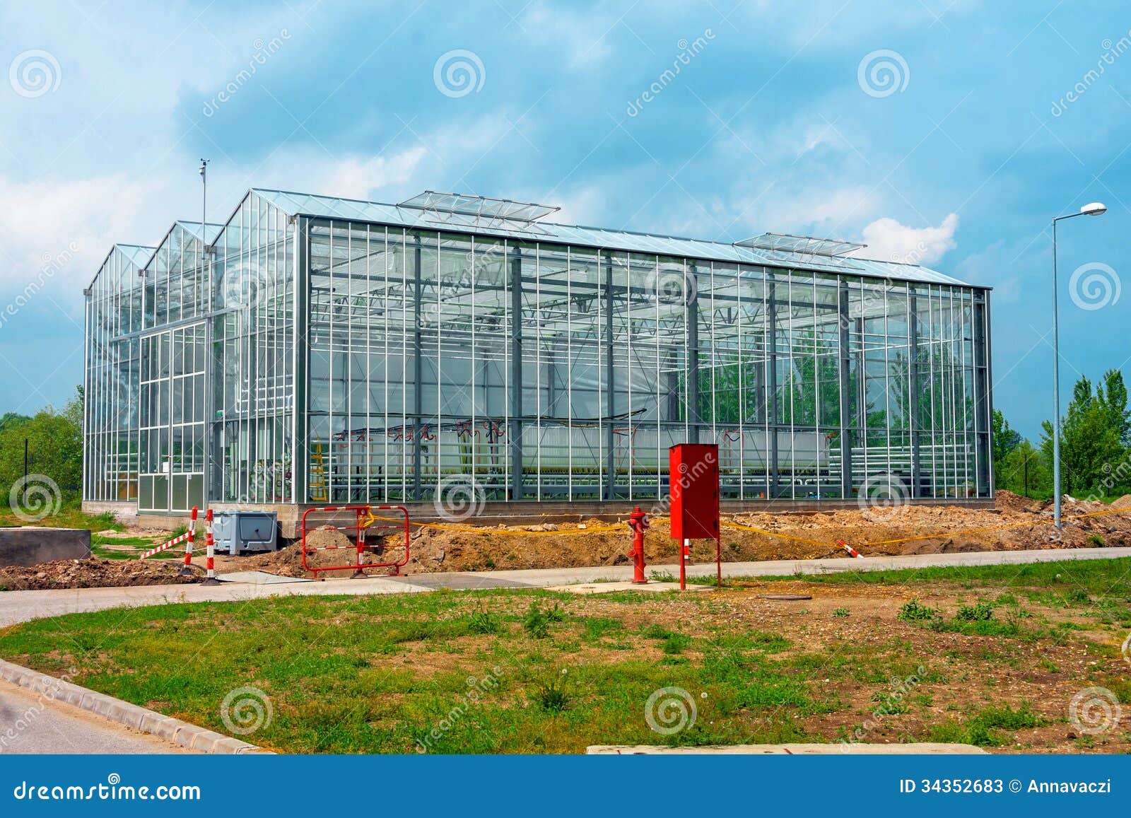 Large greenhouse outdoors stock image. Image of fresh - 34352683