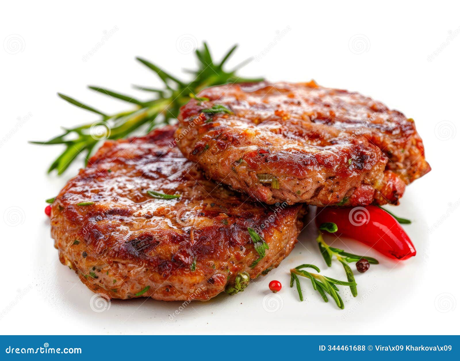 Burger Meat Cutlet, Salad, Slice Tomato And Onion Rings, Chees, Sesame ...