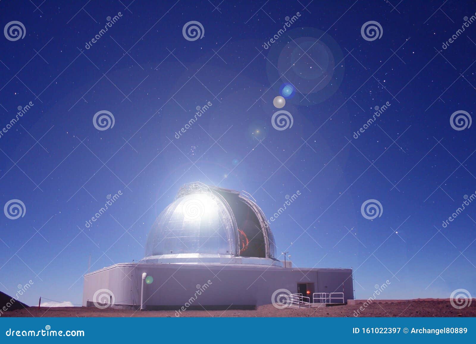 Large Ground-based Space Telescope, with Reflection of the Sun ...