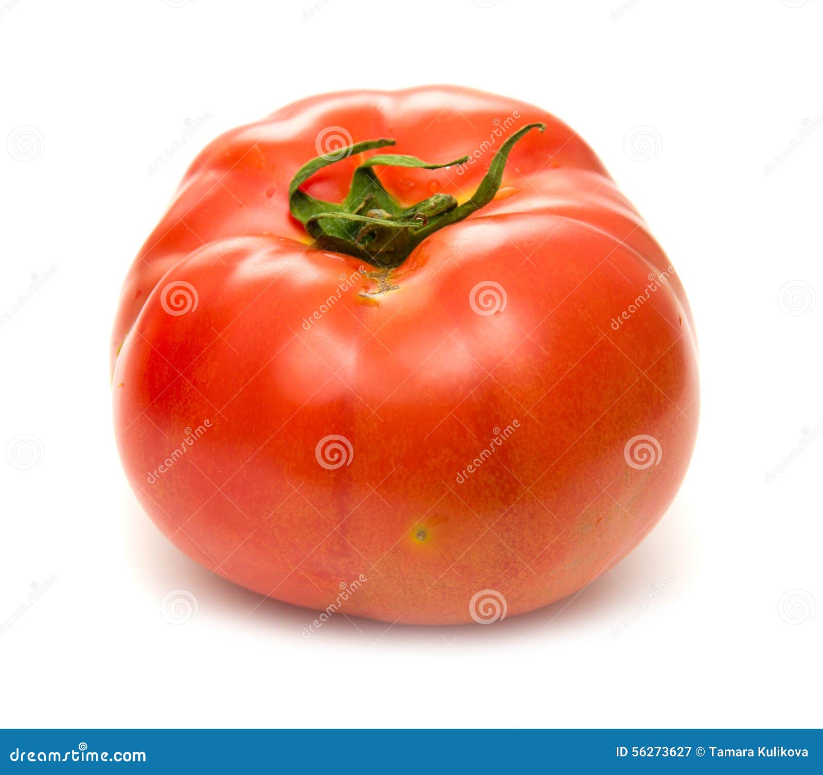 Large Ground-grown Tomato Isolated on White Stock Image - Image of ...