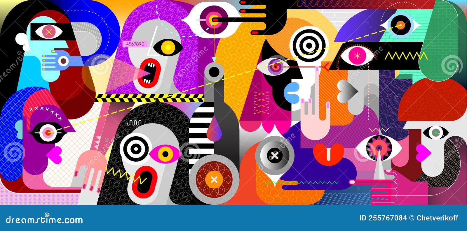 Large Group of Arguing People Stock Vector - Illustration of psychology ...