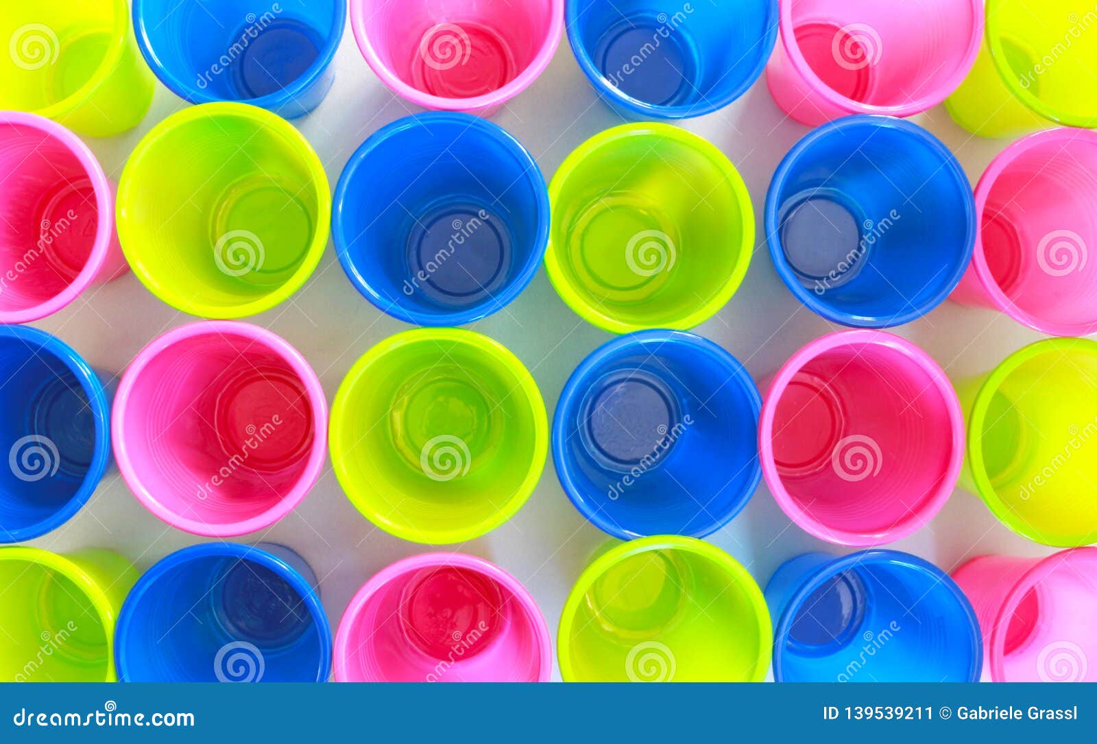Colorful Plastic Cups, Multi Colored Pattern Stock Image - Image of ...