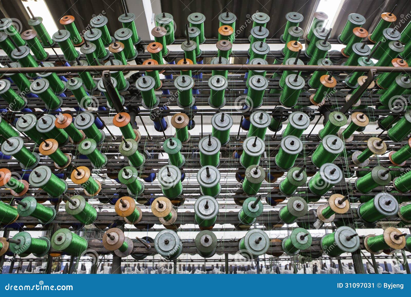 Large Group of Bobbin Thread Cones Stock Image - Image of busy, machine ...