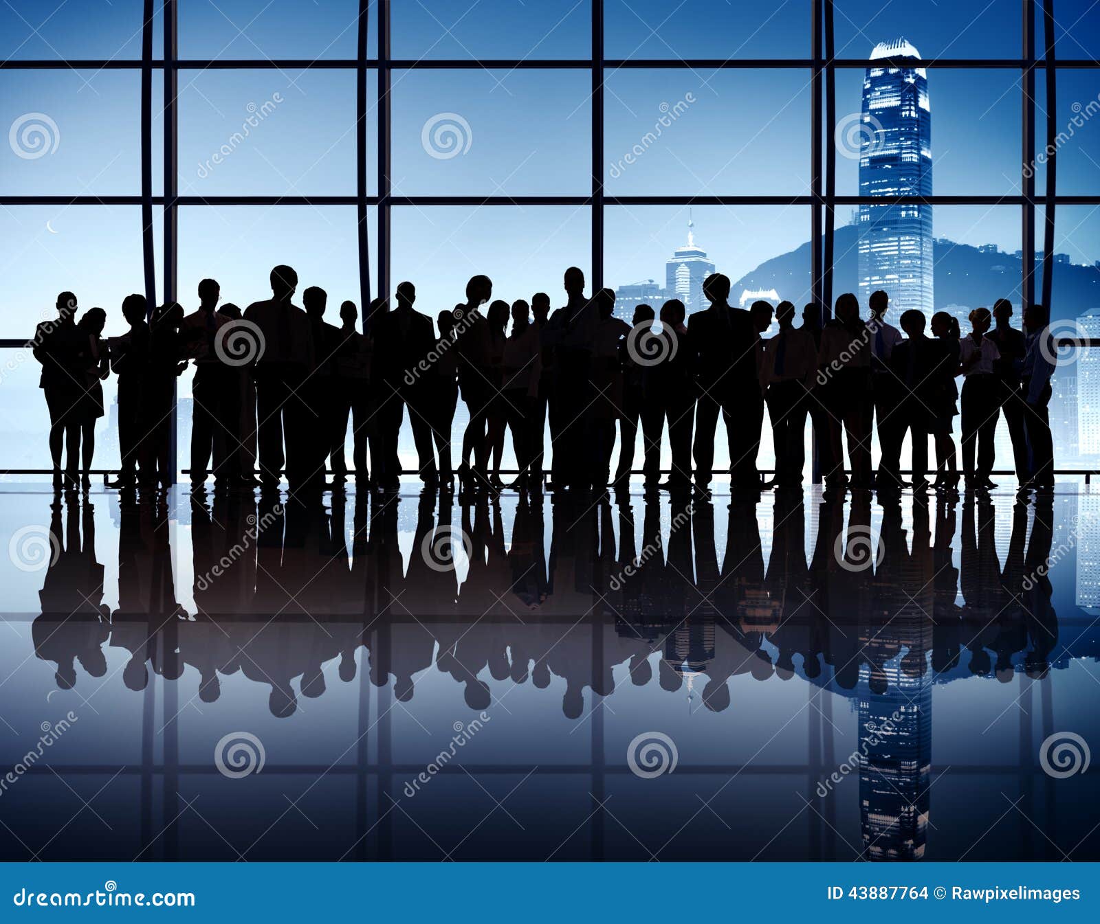 Large Group of Business People Gathered in the Office Stock Photo ...