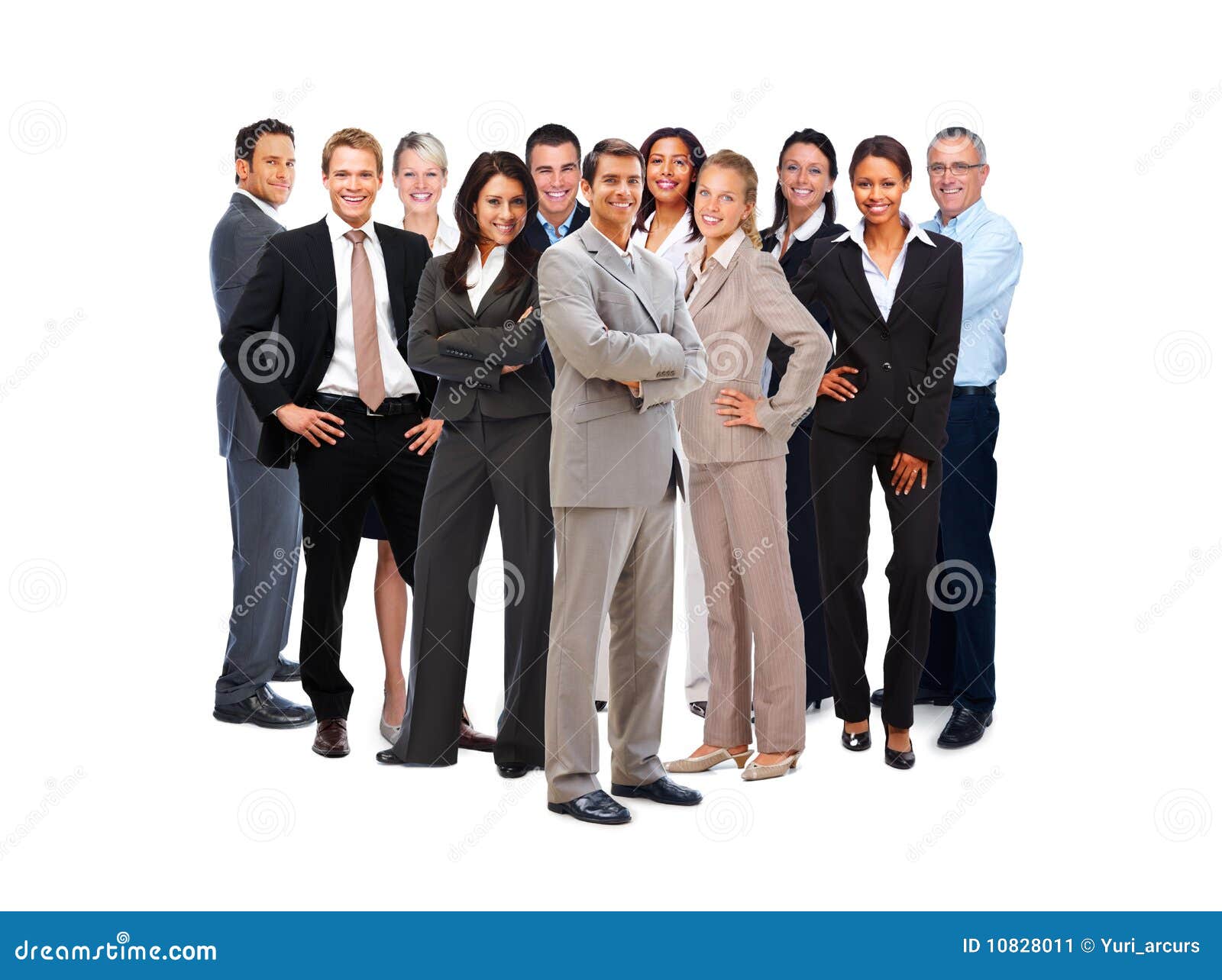 Large Group of Business People Standing on White Stock Image - Image of ...