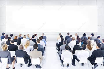 Large Group Business Presentation Stock Image - Image of male, mixed ...