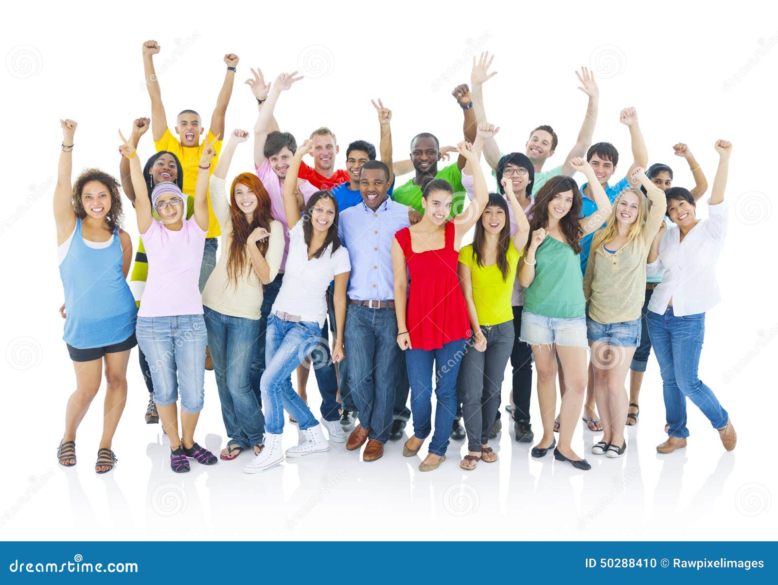 Large Group Cheerful People Confident Smiling Concept Stock Photo ...
