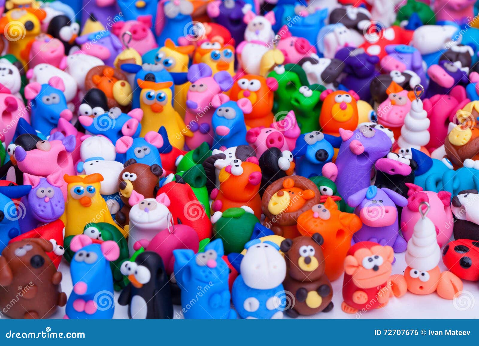 Large group of clay toys stock photo. Image of clay, mouse - 72707676
