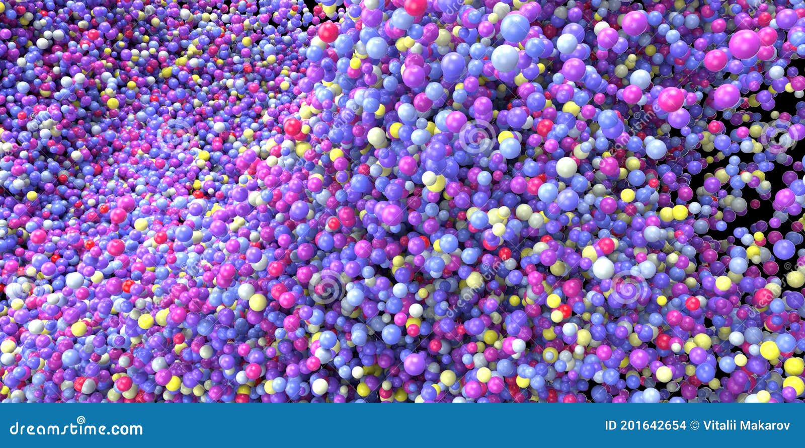 A Large Group of Colored Spheres. Minimal Concept Stock Illustration ...