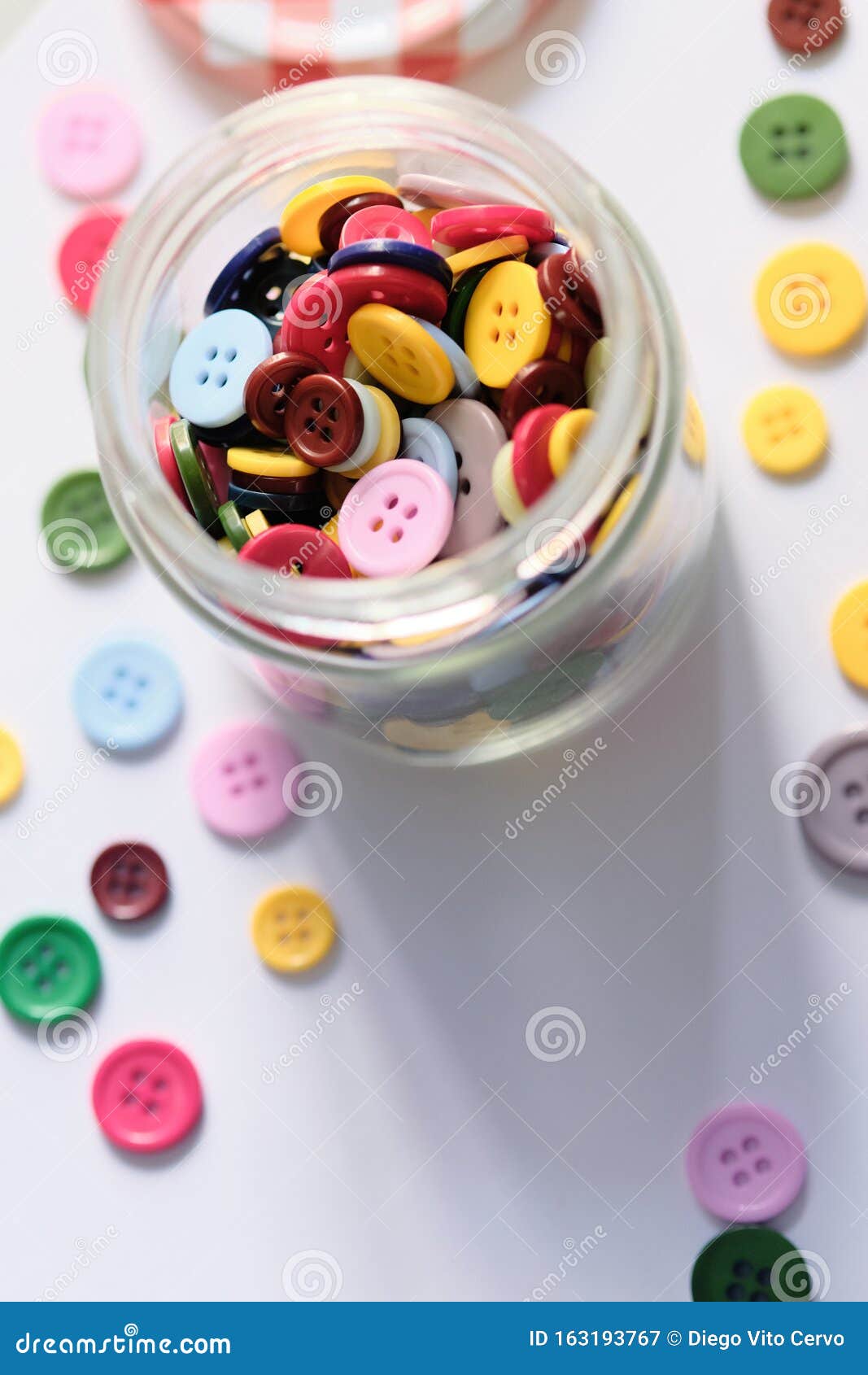 Large Group of Colorful Plastic Sewing Buttons on Table Stock Image ...