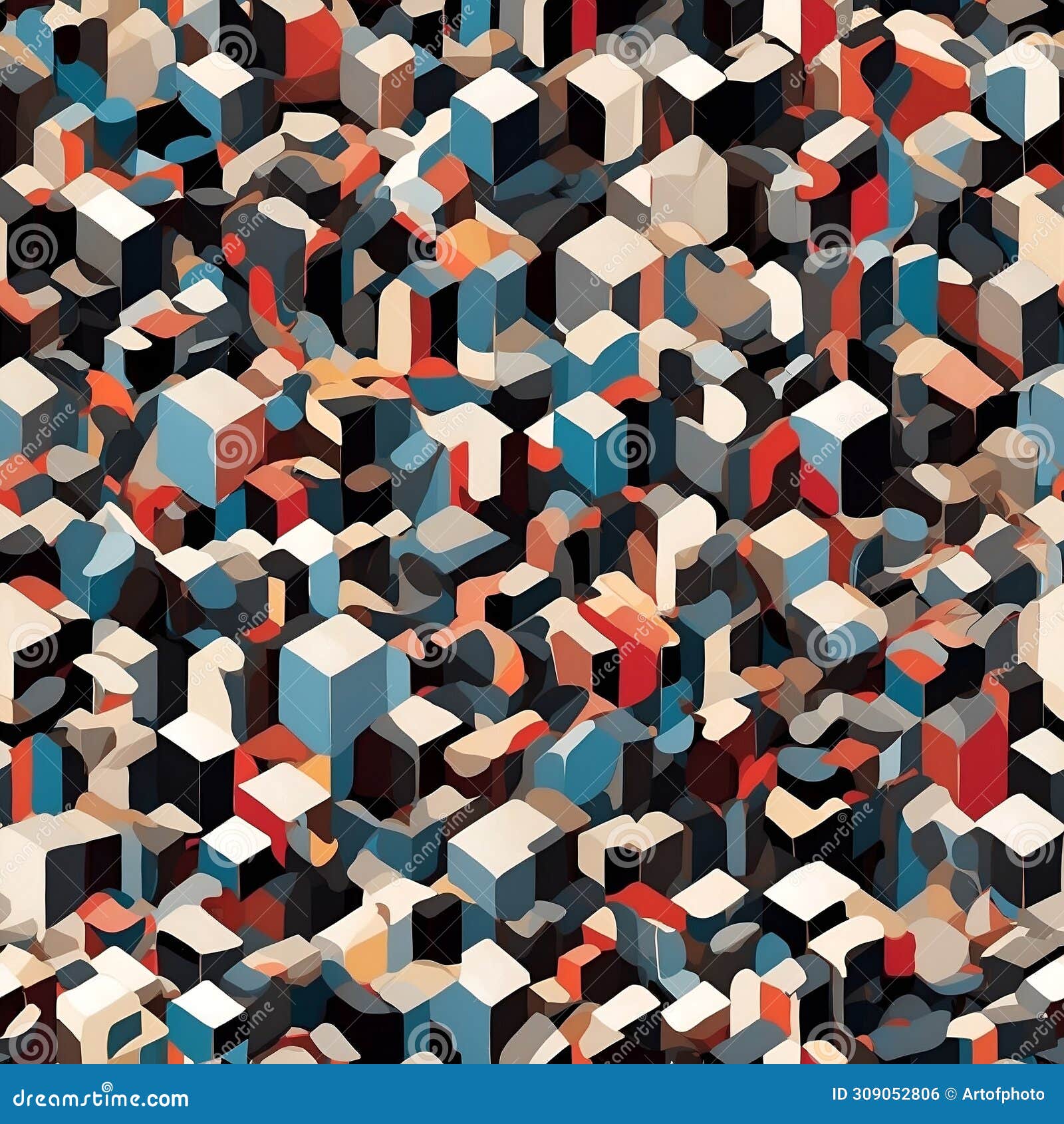A Large Group of Different Colored Blocks Arranged in a Seamless ...