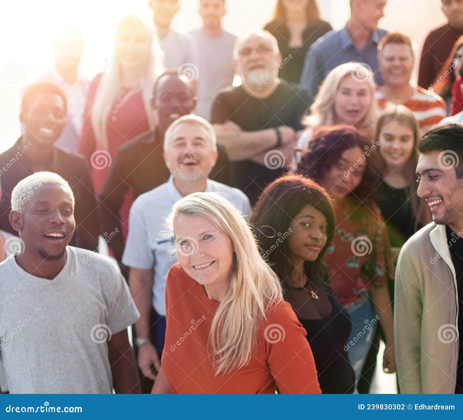 Large Group of Different People Standing Together Stock Photo - Image ...