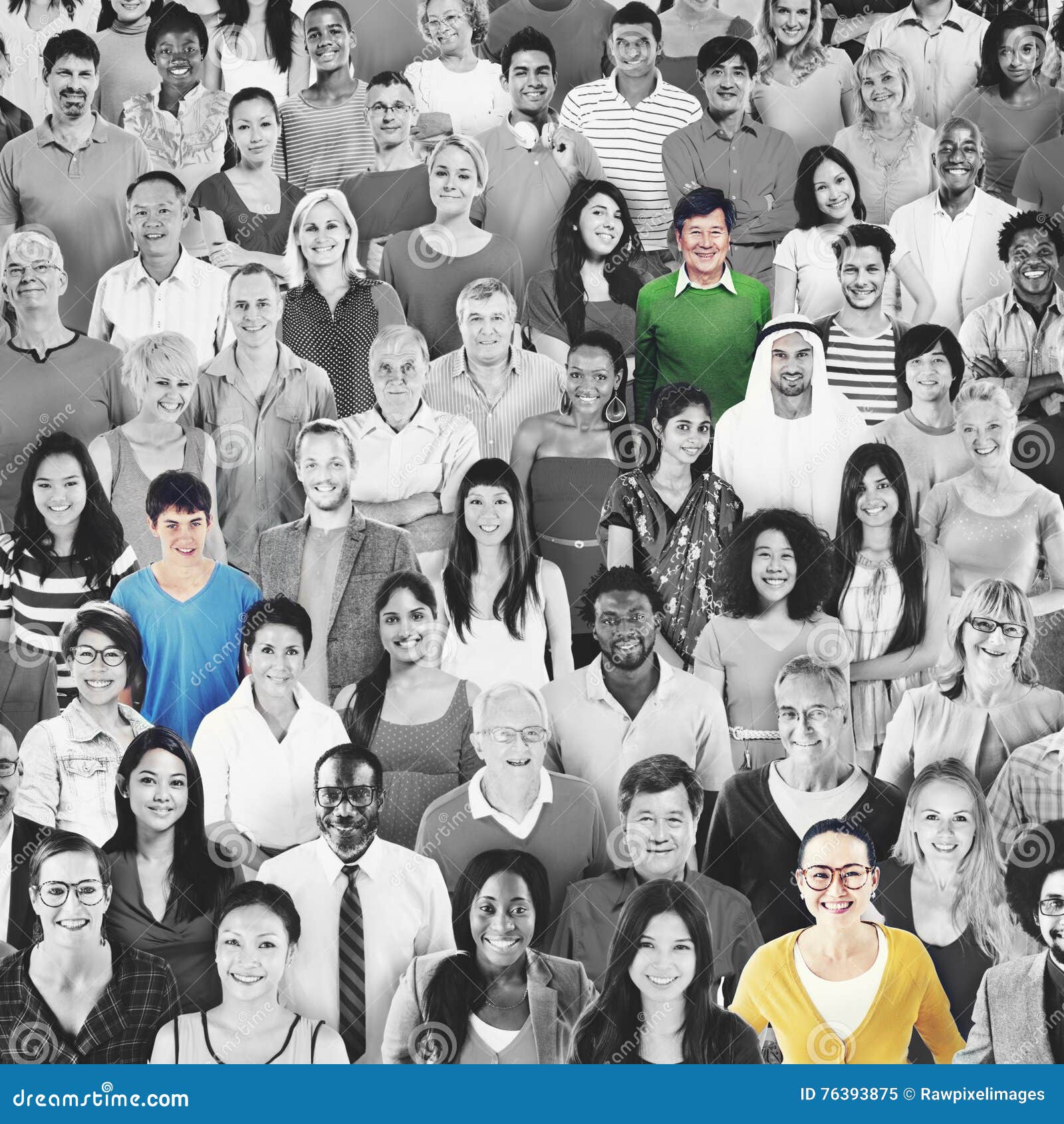 Large Group of Diverse Multiethnic Cheerful People Concept Stock Image ...