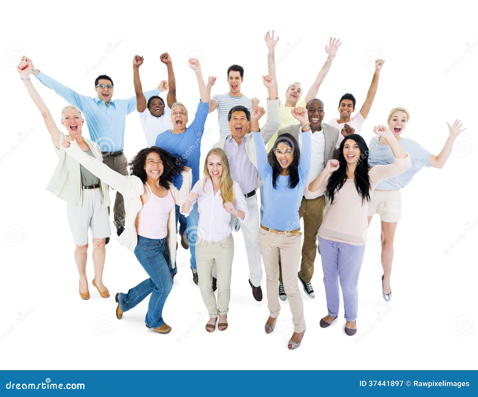 Large Group of Diverse People Celebrating Together Stock Image - Image ...
