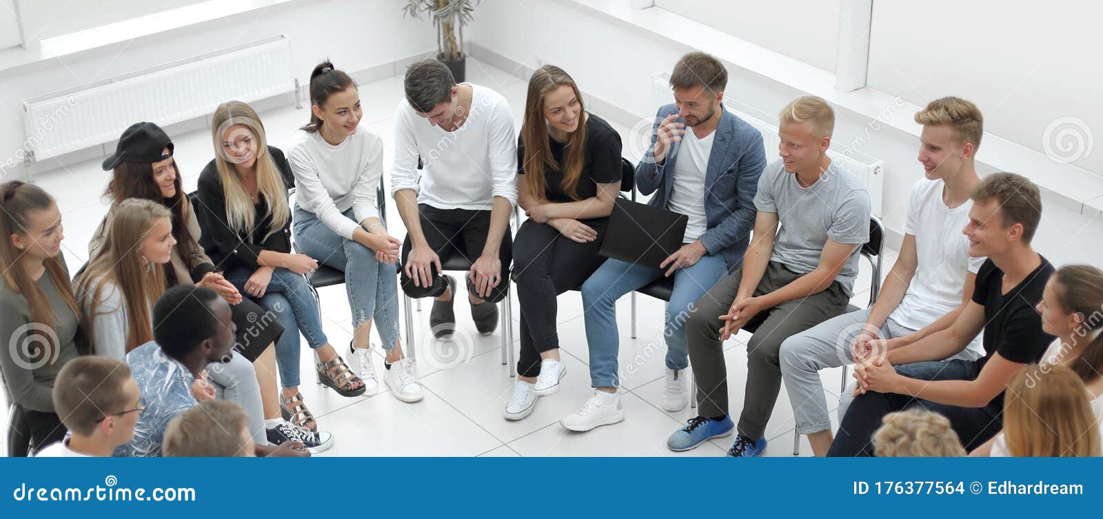 Large Group of Diverse Young People Sitting in a Circle Stock Photo ... Large Group of Diverse Young People Sitting in a Circle Stock Photo ...