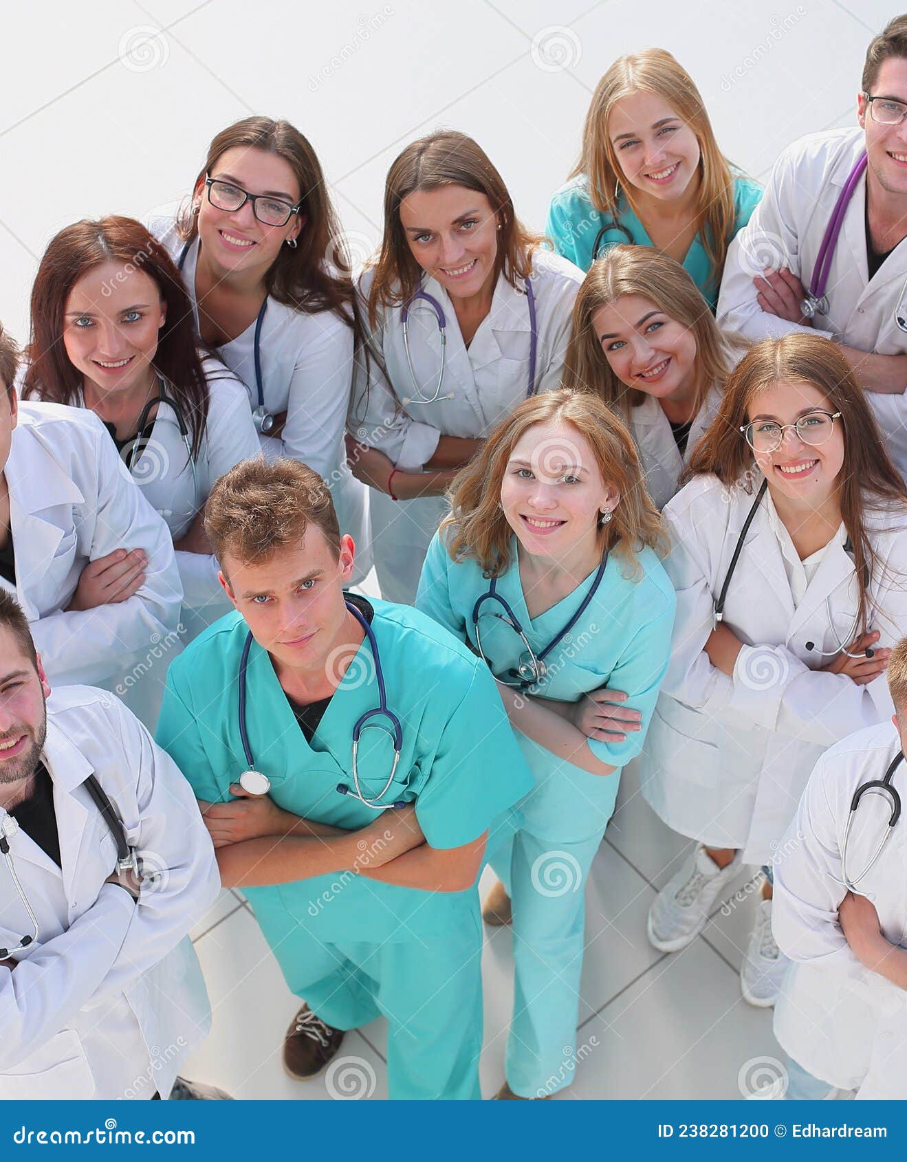 Large Group of Doctors Congratulating Each Other with Applause Stock ...