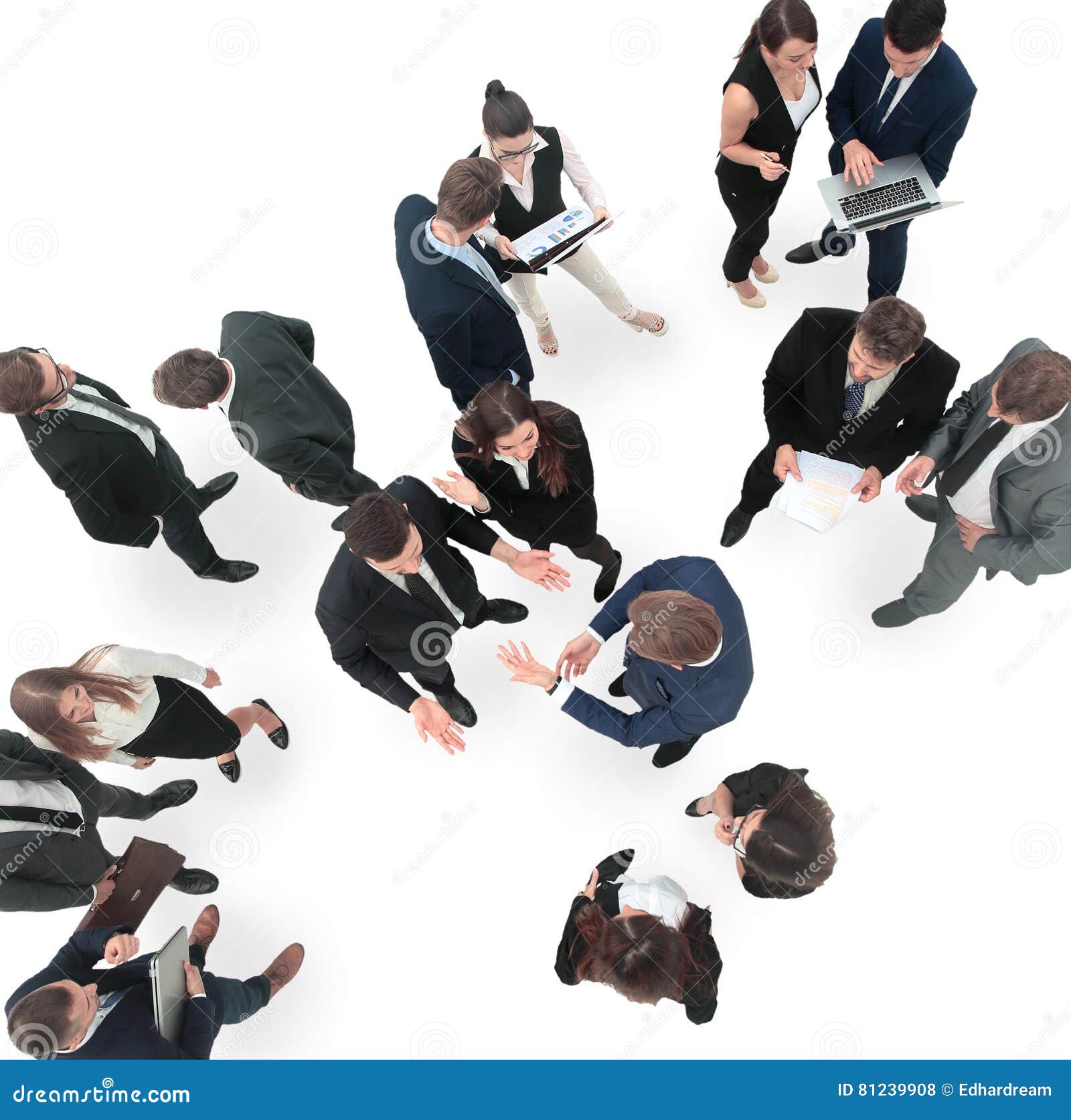 Large Group of Excited Business People. Isolated on White Stock Photo ... Large Group of Excited Business People. Isolated on White Stock Photo ...