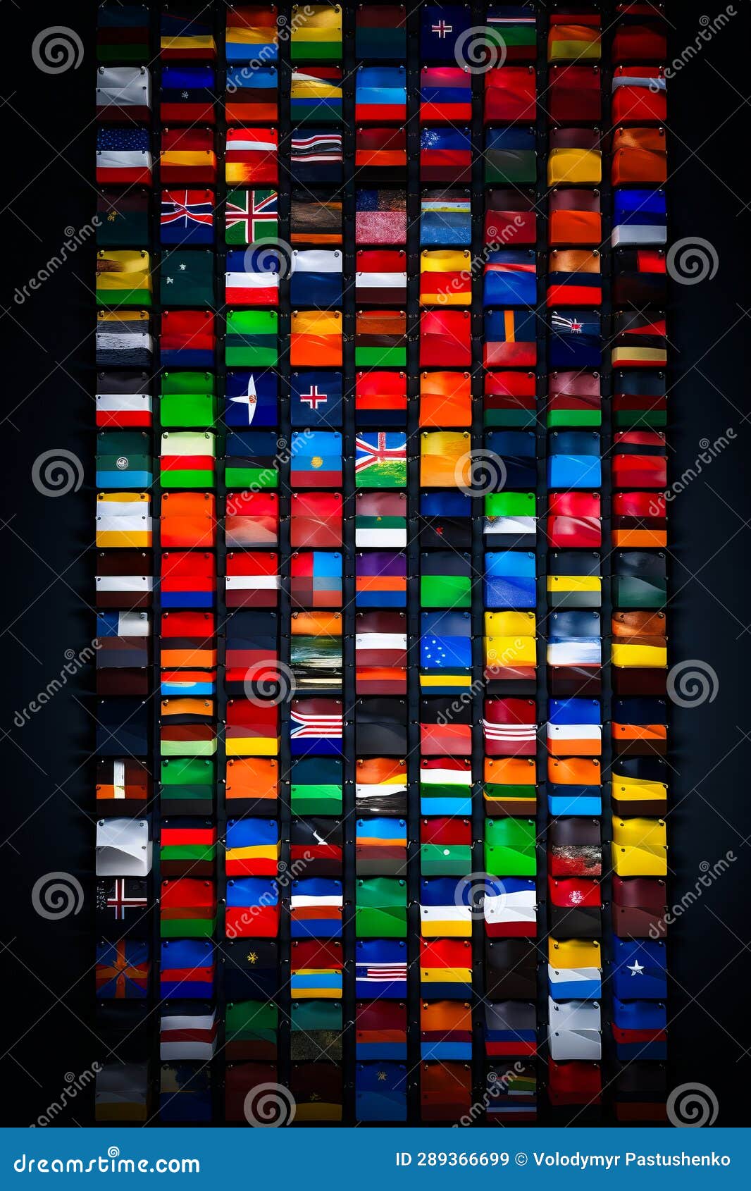 Large Group of Flags are Shown in Mosaic Pattern. Generative AI Stock ...