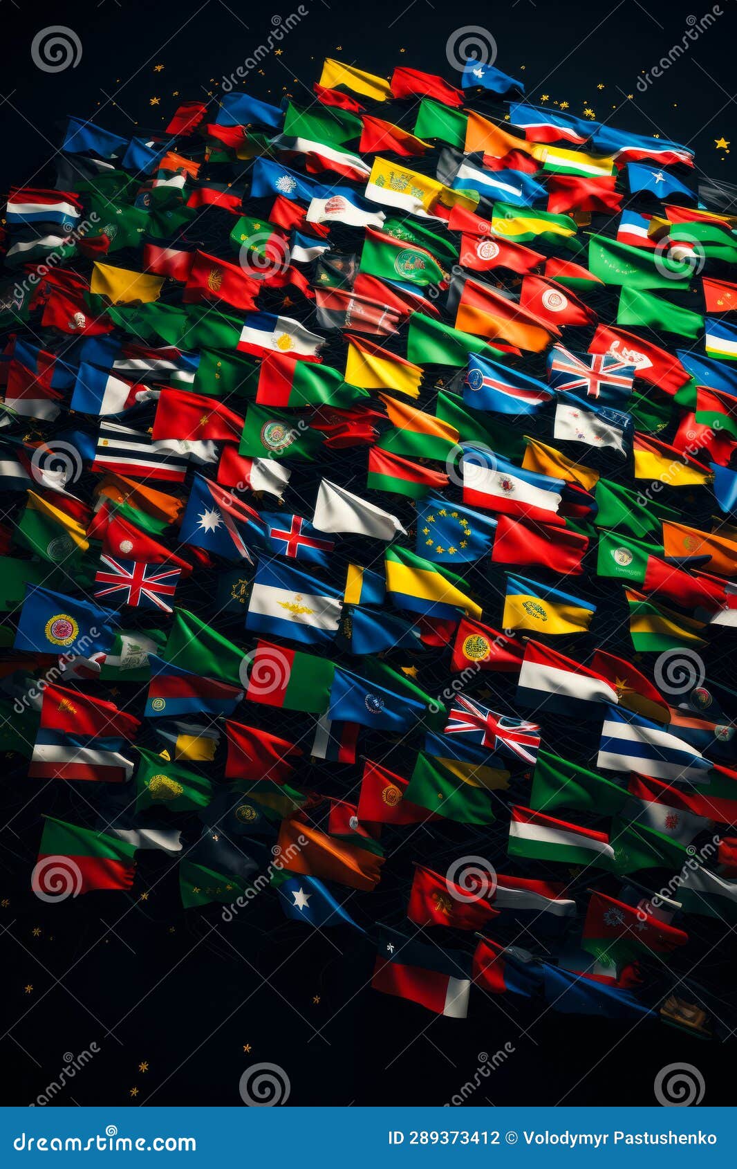 Large Group of Flags are Shown Together in Wall. Generative AI Stock ...