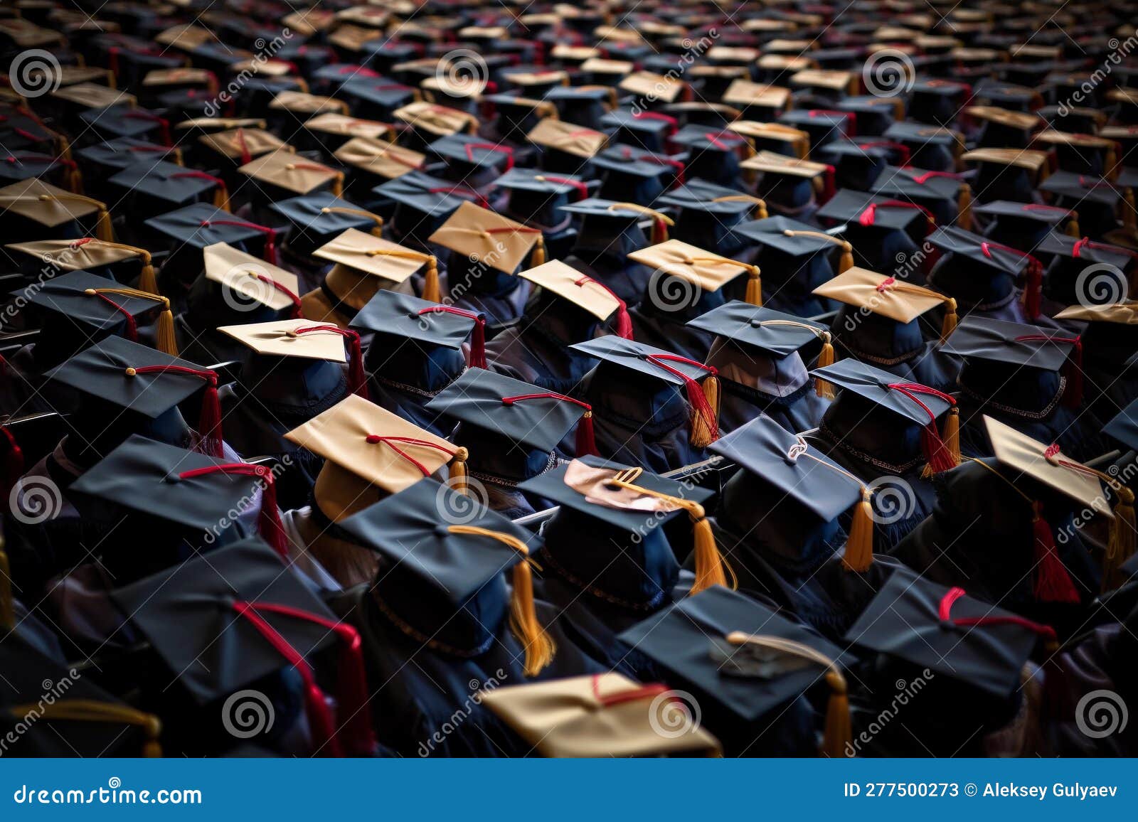 A Large Group of Graduation Caps are in a Large Room. AI Generation ...