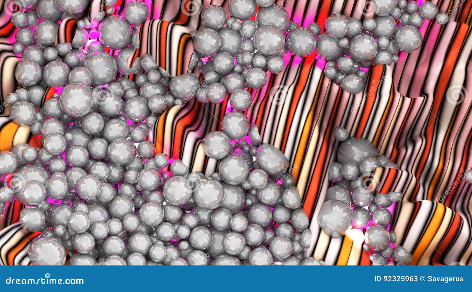 Large Group of Grey Abstract Orbs or Pearls or Spheres. Stock ...