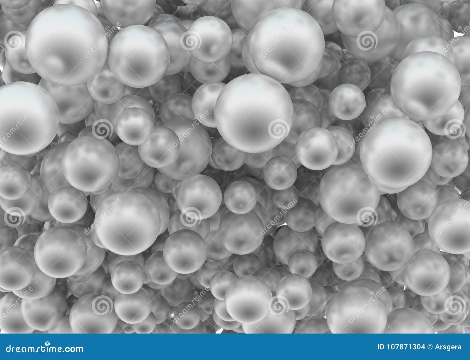 Large Group of Grey Orbs or Pearls Stock Illustration - Illustration of ...