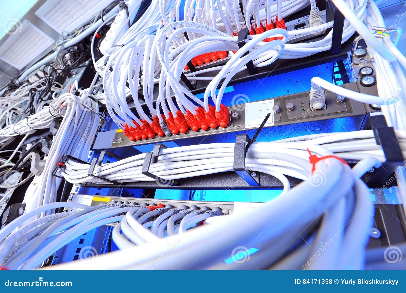 Large Group of Internet Cabling in the Data Center Stock Photo - Image ...