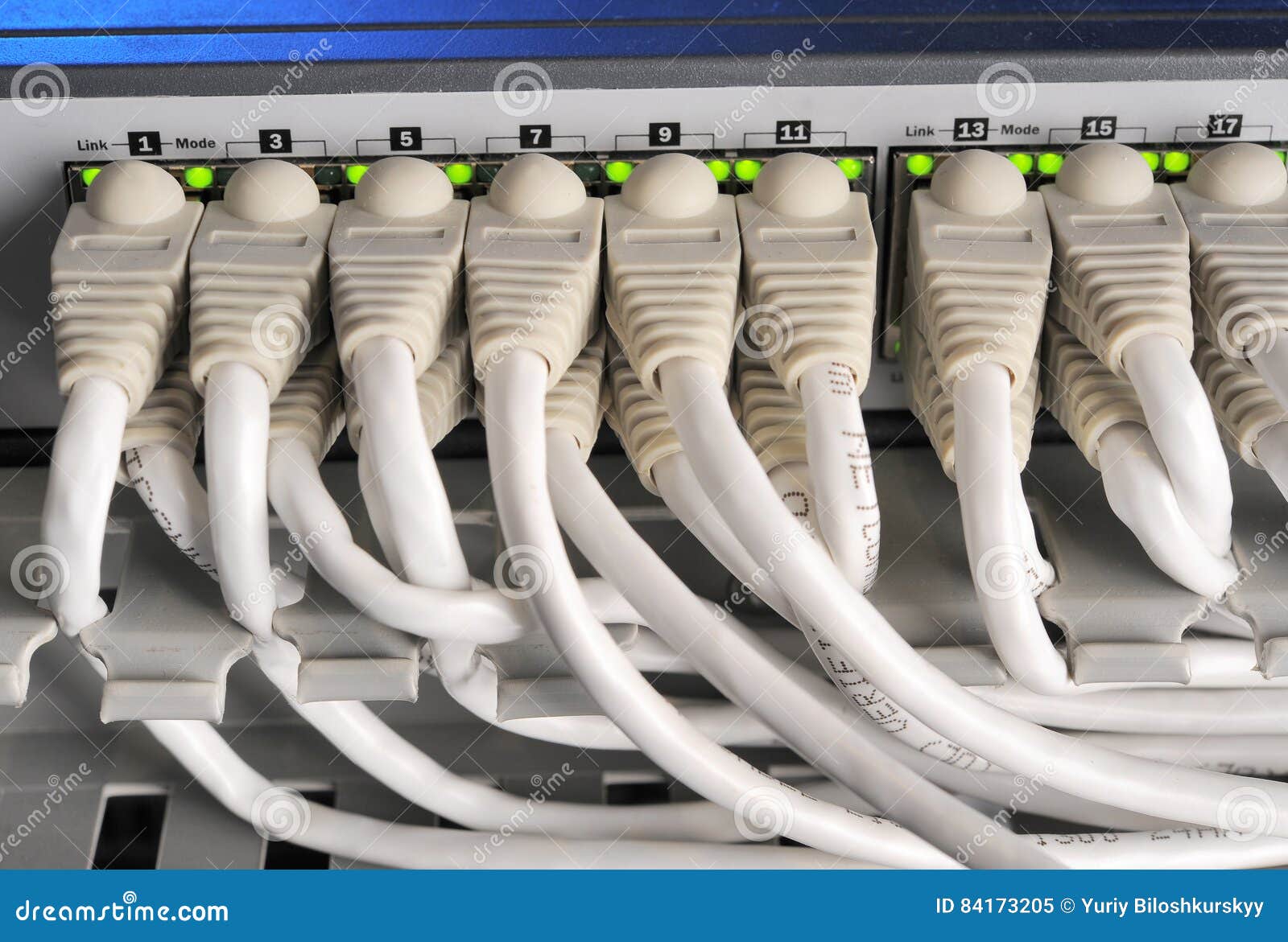 Large Group of Internet Cabling in the Data Center Stock Image - Image ...