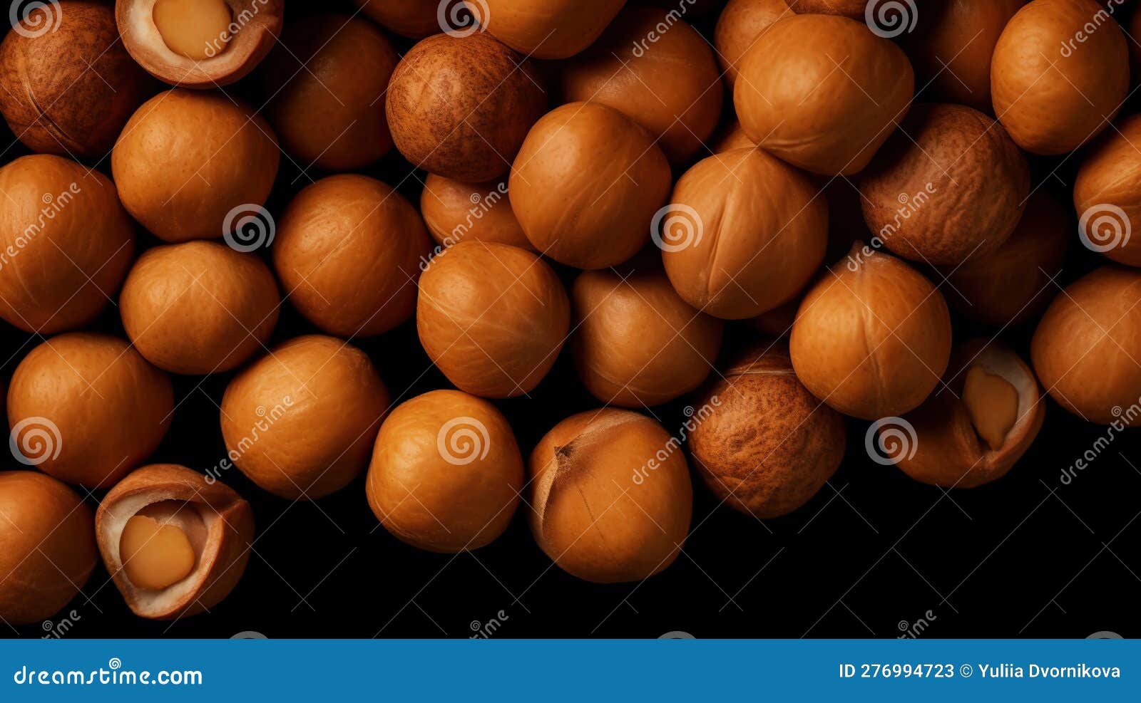 Large Group of Macadamia Nuts Background. Food Backdrop Stock ...
