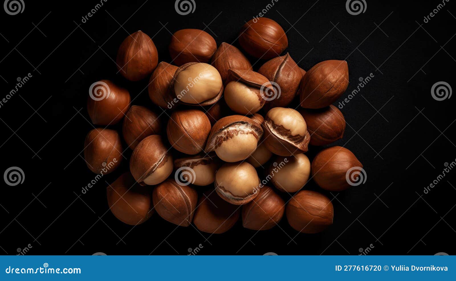 Macadamia Nut. A Large Set Of Cute Nuts Characters With Hands And Eyes ...