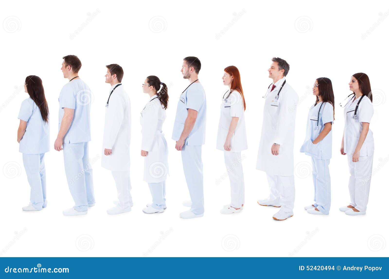 Large Group of Medical Staff Standing in a Queue Stock Photo - Image of ...