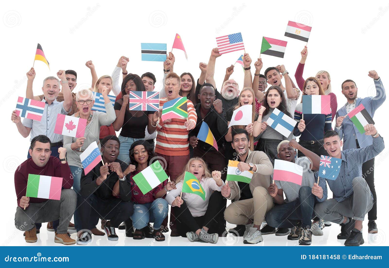 Large Group of Multiethnic Cheerful People Isolated Stock Photo - Image ... Large Group of Multiethnic Cheerful People Isolated Stock Photo - Image ...