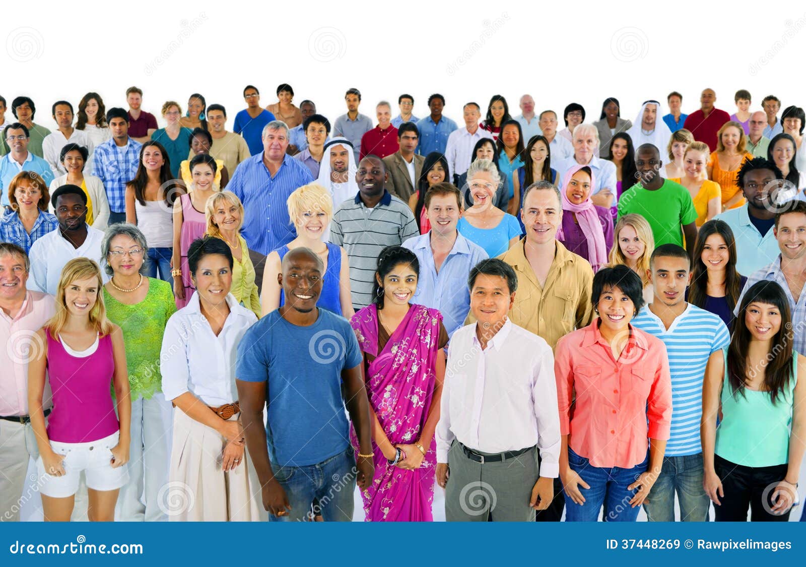 Large Group of Multiethnic World People Stock Image - Image of ...