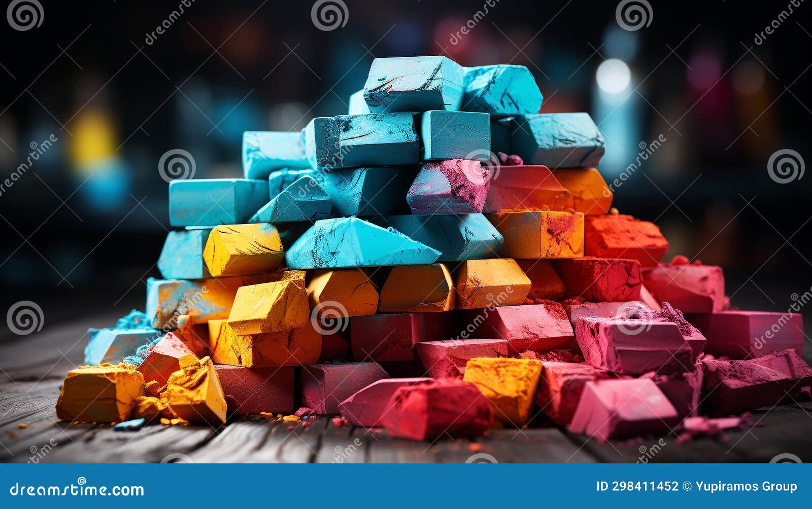Large Group of Objects in a Multi Colored Gift Box Generated by AI ...
