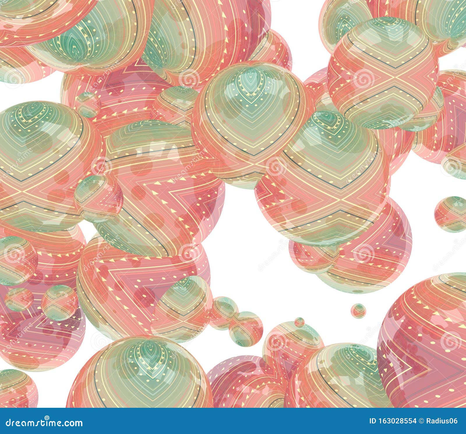 Large Group of Orbs or Spheres. Stock Illustration - Illustration of ...