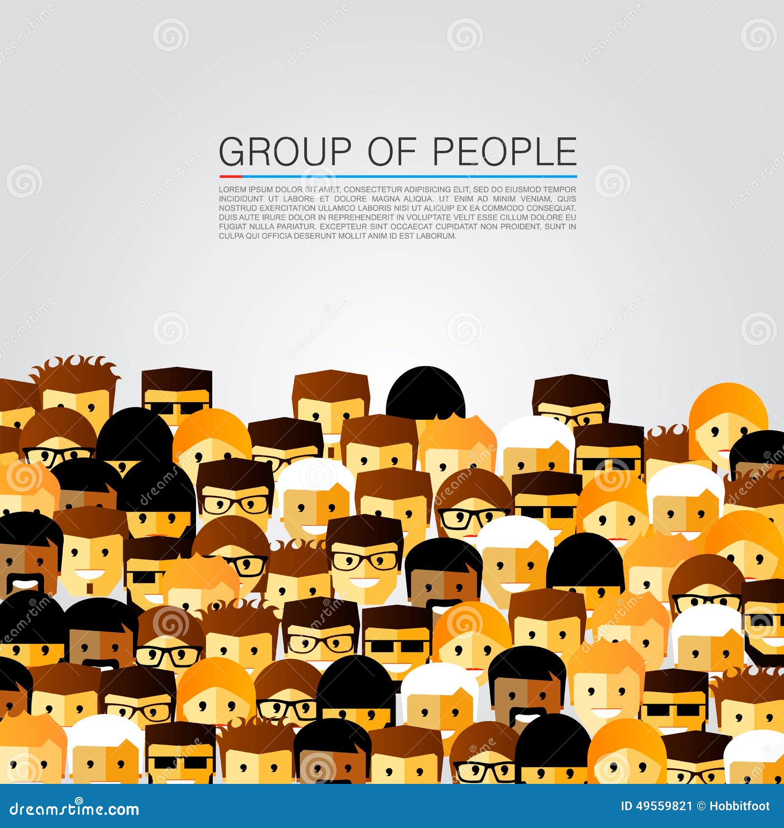 Large group of people stock vector. Illustration of meet - 49559821