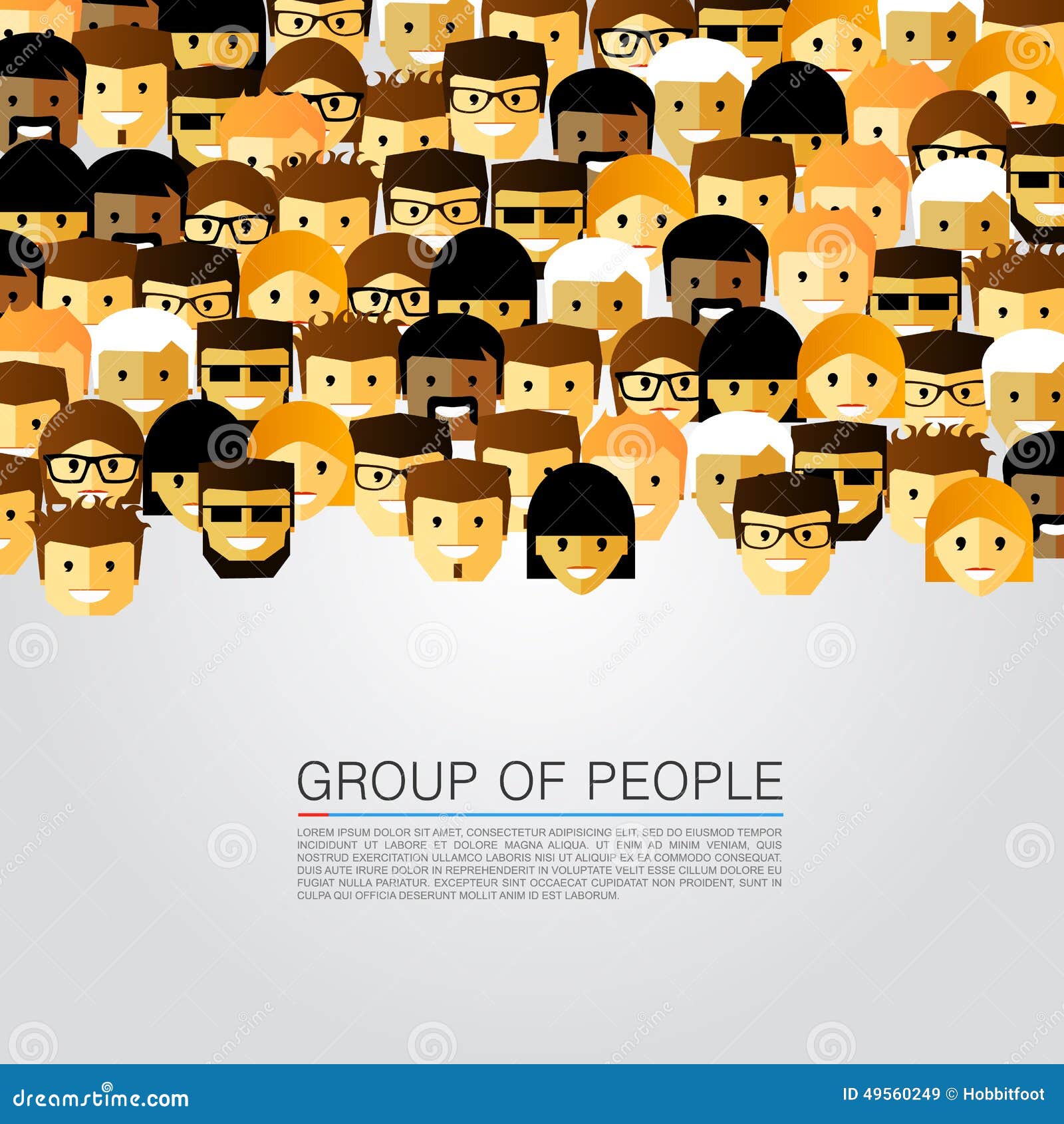 Large group of people stock vector. Illustration of market - 49560249