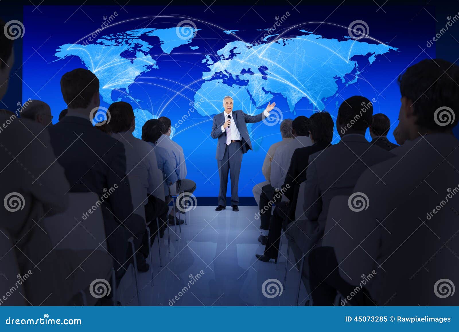 Large Group of People in Business Presentation Stock Image - Image of ...