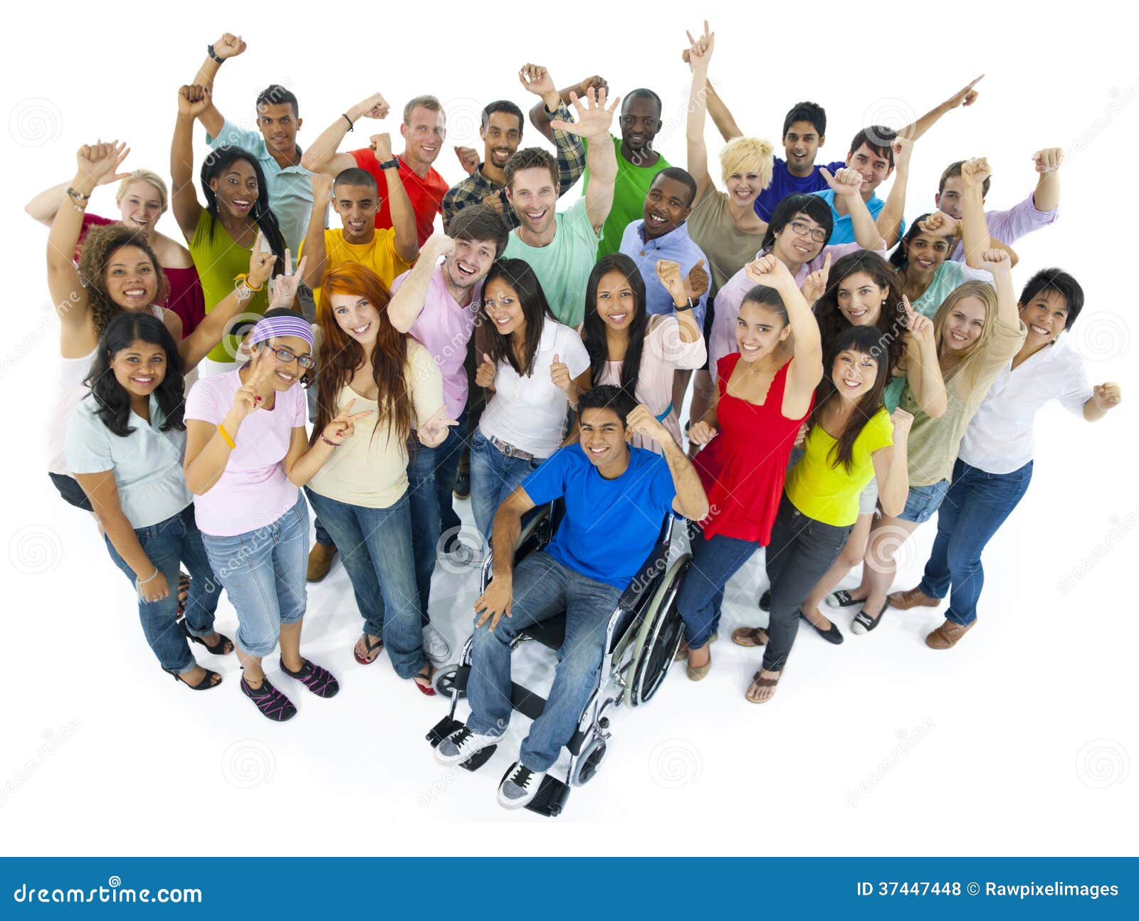 Large Group of People Celebrating Stock Photo - Image of background ...