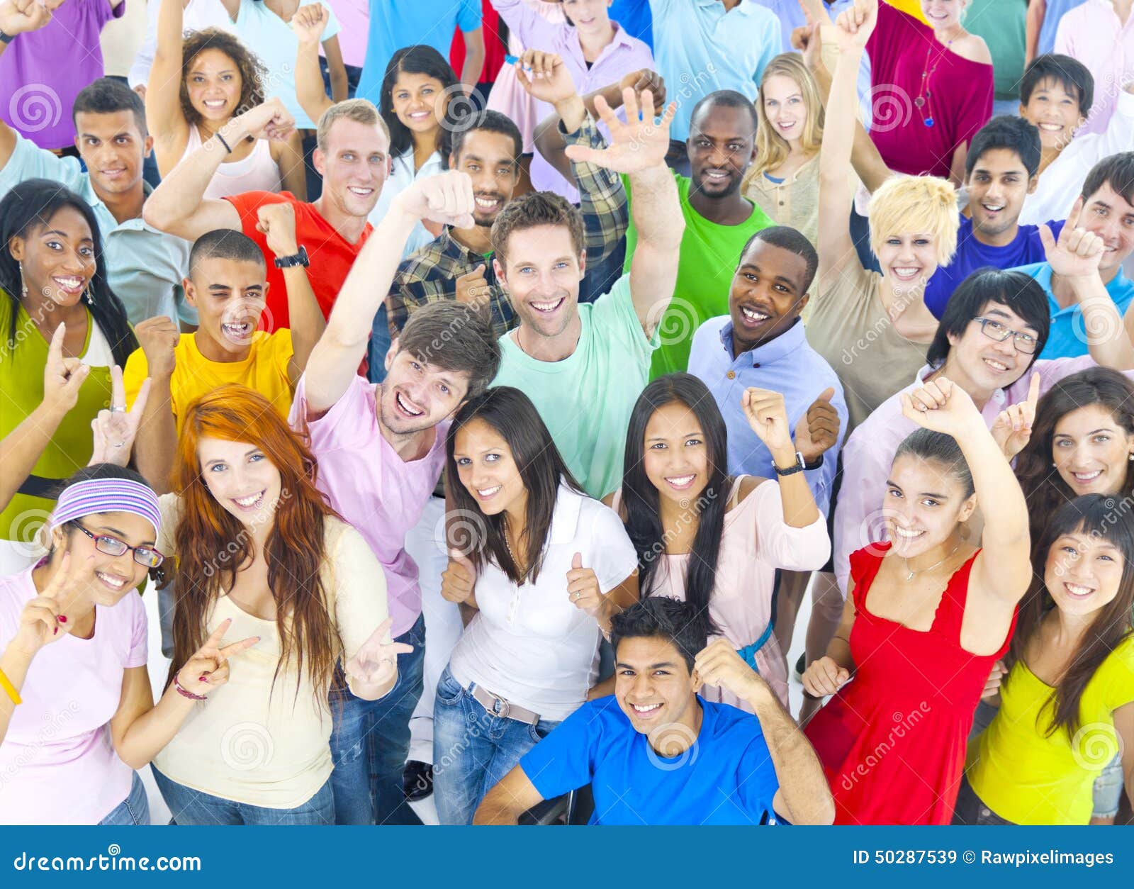 Large Group People Celebrating Enjoying Concept Stock Image - Image of ...